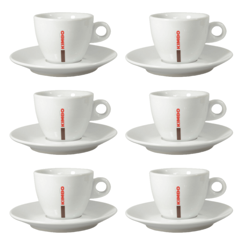 Buy Kimbo Porcelain Cappuccino Cups - Set of 6 Online | Anthony’s Espresso