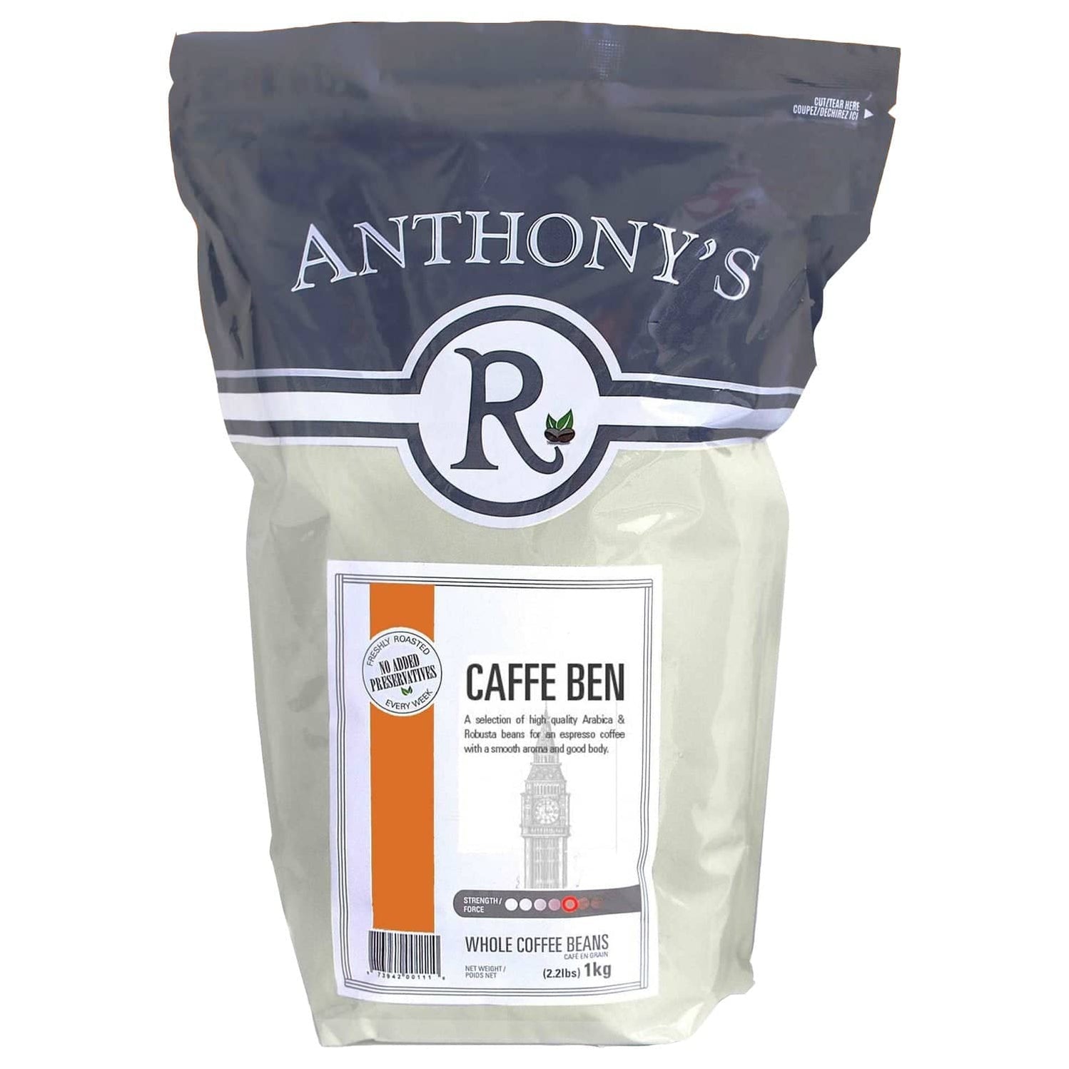 Buy Anthony's Caffe Ben Whole Beans - 1kg Online | Anthony’s Espresso