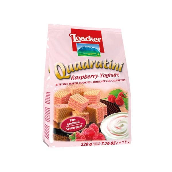 Buy Loacker Quad Rasp/Yogurt Wafers 220g Online | Anthony’s Espresso